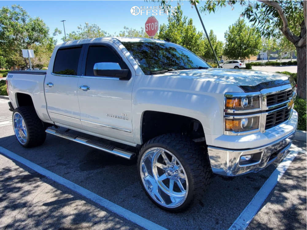 2014 Chevrolet Silverado 1500 with 24x12 -51 Fuel Forged Ff09 and 33/12 ...