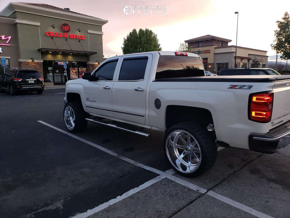 2014 Chevrolet Silverado 1500 with 24x12 -51 Fuel Forged Ff09 and 33/12 ...