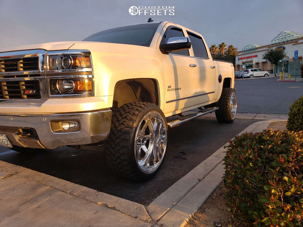2014 Chevrolet Silverado 1500 with 24x12 -51 Fuel Forged Ff09 and 33/12 ...
