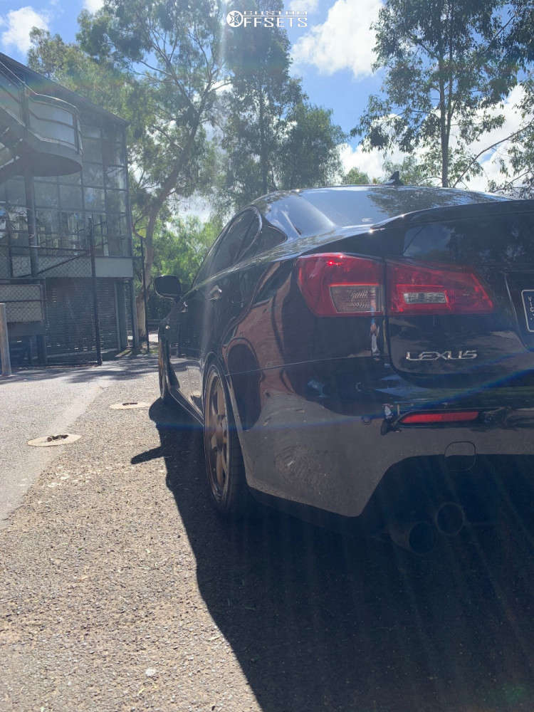 2013 Lexus IS F with 18x8.5 35 Rays Engineering Te37 and 245/40R18 ...