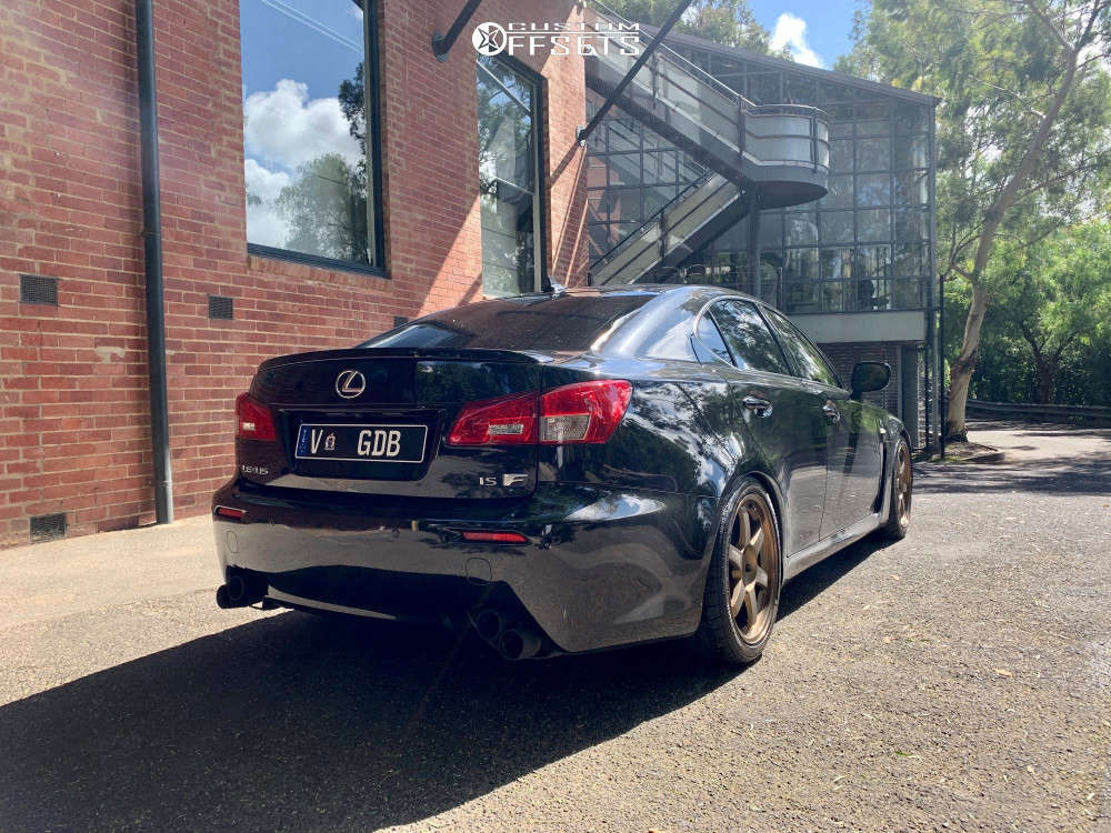 2013 Lexus IS F with 18x8.5 35 Rays Engineering Te37 and 245/40R18 ...