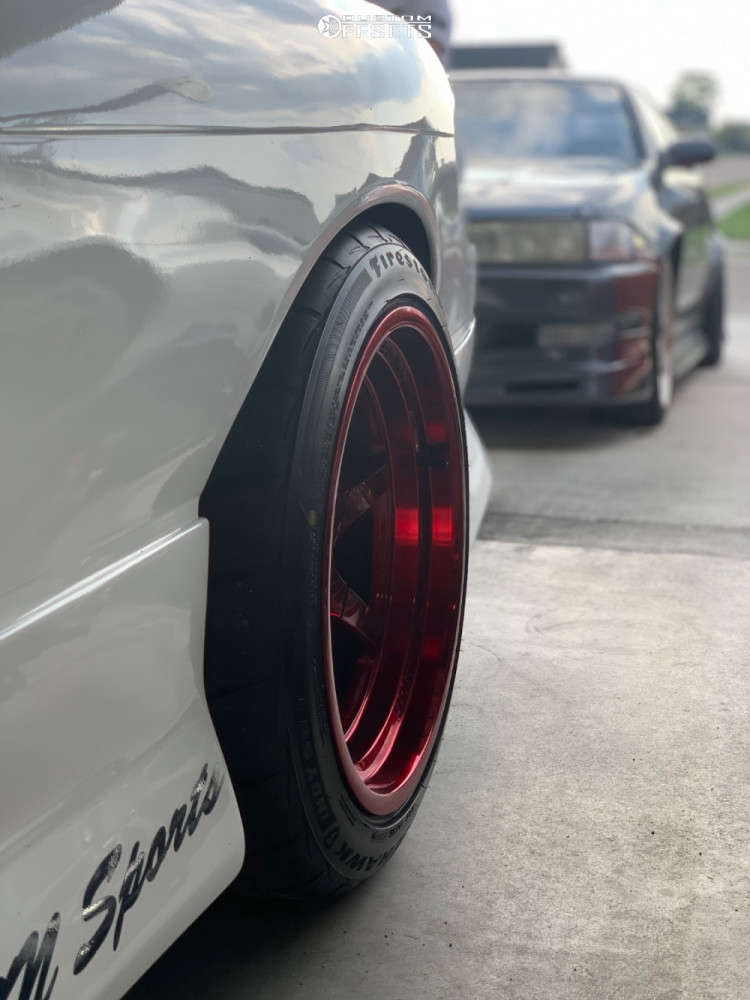 1993 Nissan 240SX with 18x9.5 10 Cosmis Racing XT-006R and 225/40R18 ...