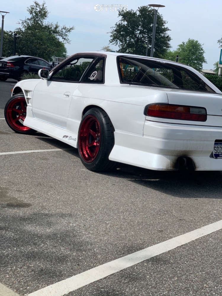 1993 Nissan 240SX with 18x9.5 10 Cosmis Racing XT-006R and 225/40R18 ...