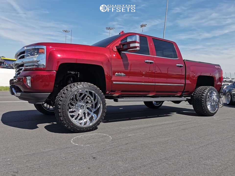 2017 Chevrolet Silverado 1500 with 22x14 -76 TIS 544V and 33/14.5R22 Fury Offroad Country Hunter ...