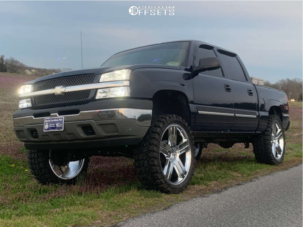2005 Chevrolet Silverado 1500 with 26x10 25 Eclipse Replica 258 and 37/ ...