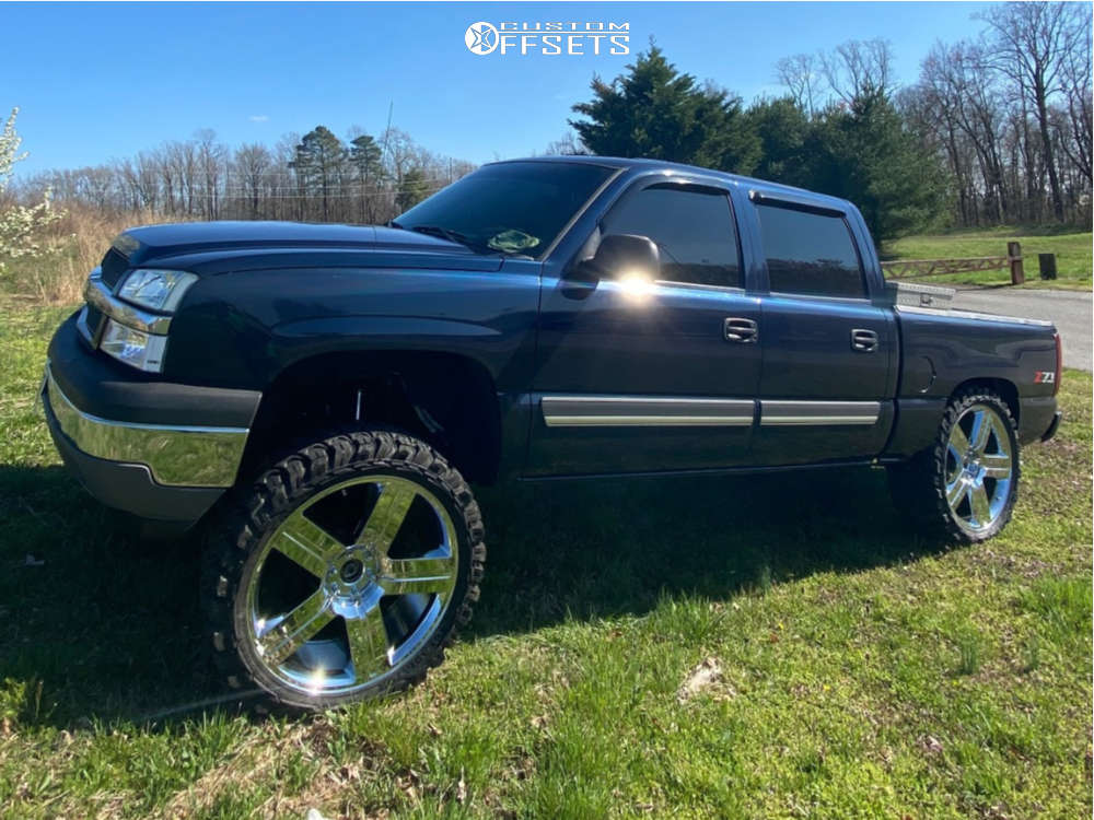 2005 Chevrolet Silverado 1500 with 26x10 25 Eclipse Replica 258 and 37/ ...