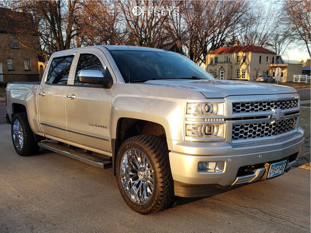 2014 Chevrolet Silverado 1500 with 22x10 -25 Hostile Fury and 305/45R22 ...