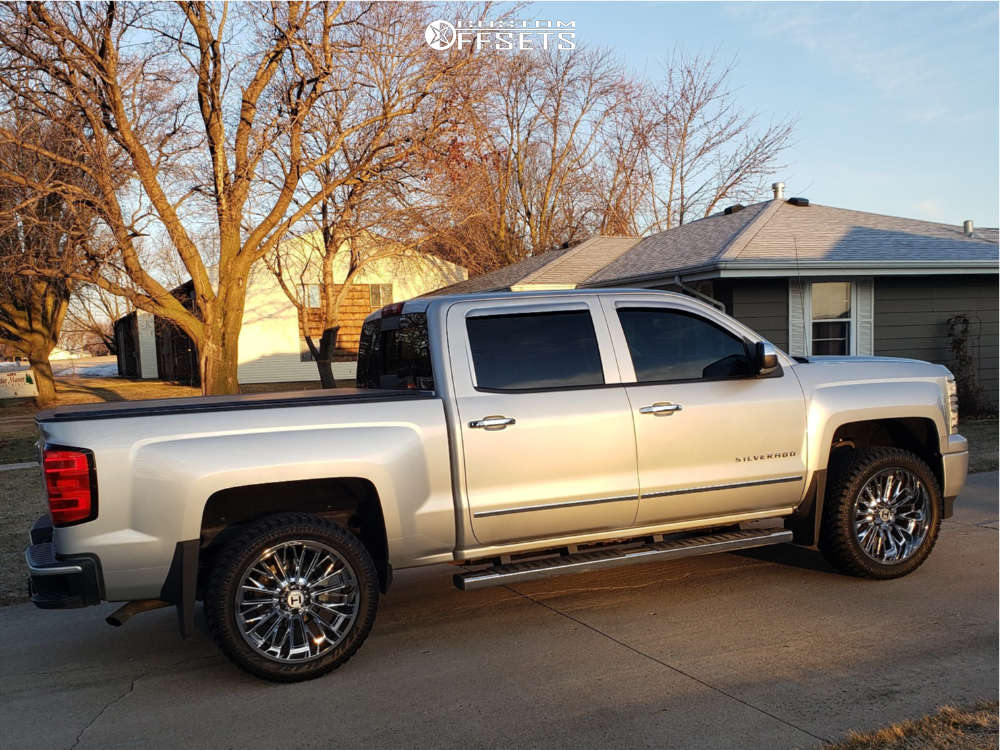 2014 Chevrolet Silverado 1500 with 22x10 -25 Hostile Fury and 305/45R22 ...