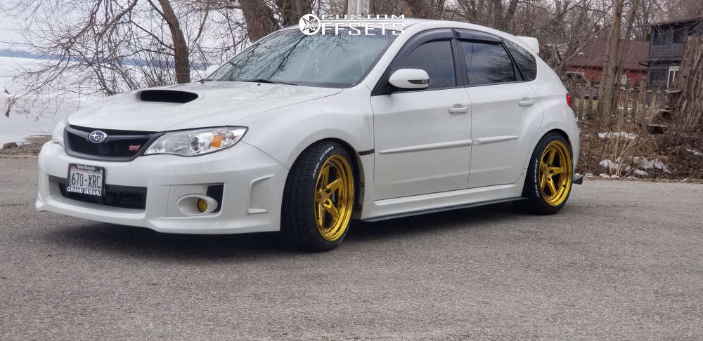 2013 Subaru WRX STI with 18x9.5 30 Aodhan Ds05 and 245/40R18 Achilles ...