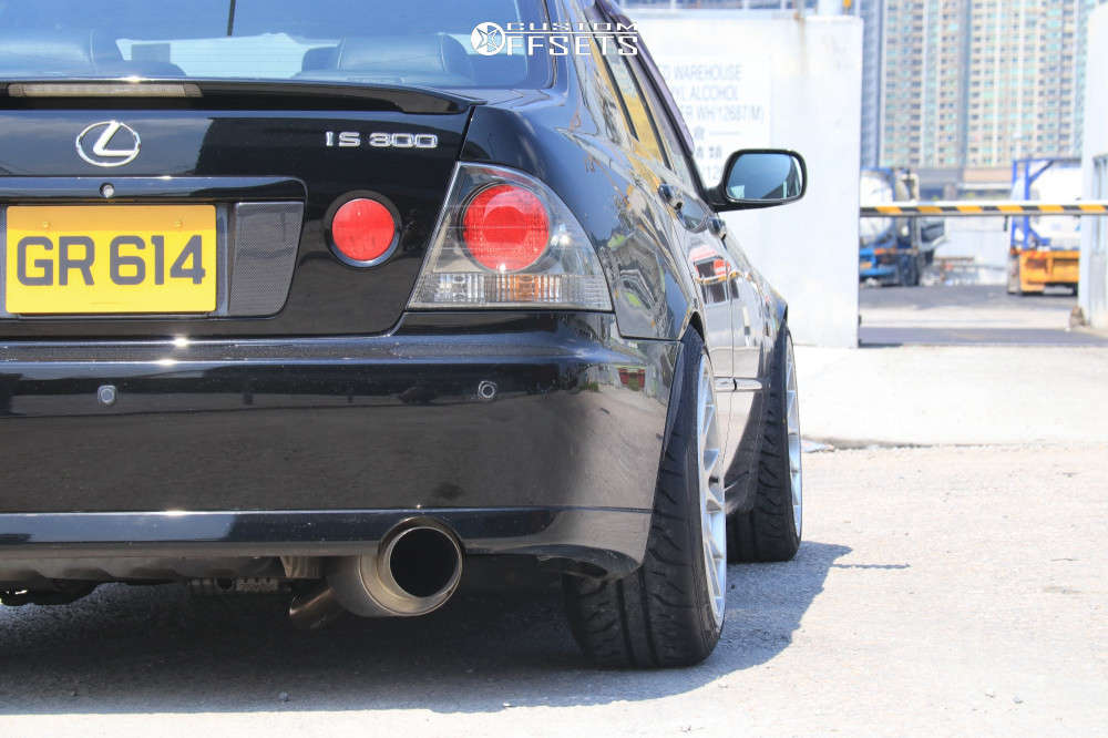2001 Lexus IS300 with 18x8.5 24 BBS RE773 and 215/40R18 Bridgestone ...
