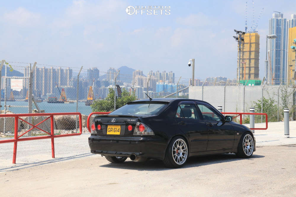 2001 Lexus IS300 with 18x8.5 24 BBS RE773 and 215/40R18 Bridgestone ...