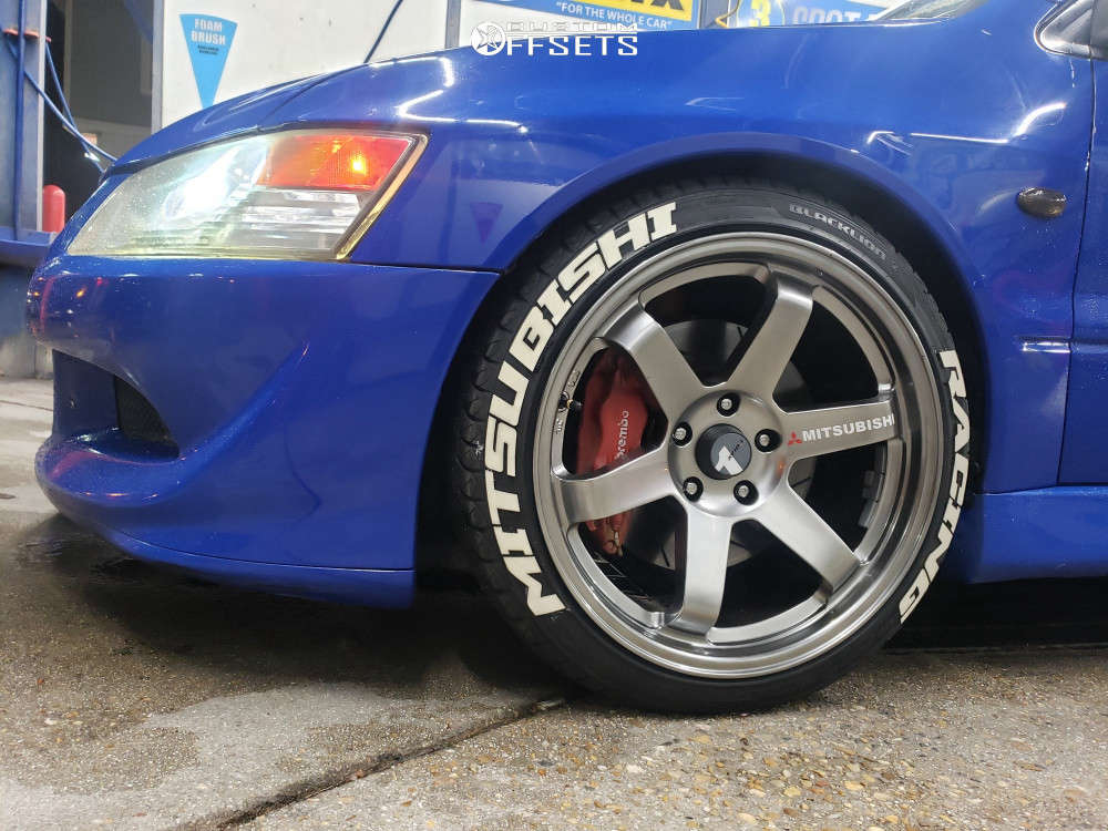 2004 Mitsubishi Lancer with 18x9.5 18 AVID1 AV6 and 235/40R18 Black ...