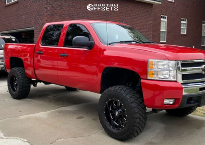 2011 Chevrolet Silverado 1500 with 18x12 -44 Moto Metal Mo962 and 35/12 ...