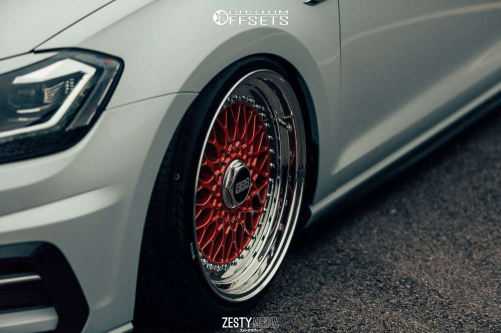 2018 Volkswagen Golf R with 17x9.5 26 BBS Rs and 195/45R17 Nankang NS ...