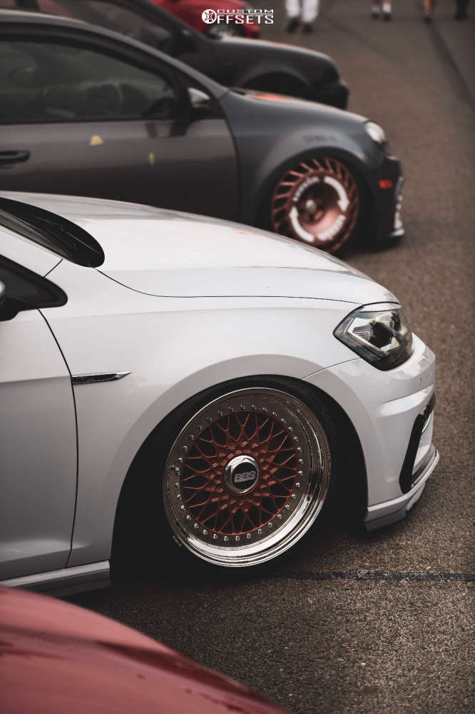 2018 Volkswagen Golf R with 17x9.5 26 BBS Rs and 195/45R17 Nankang NS ...