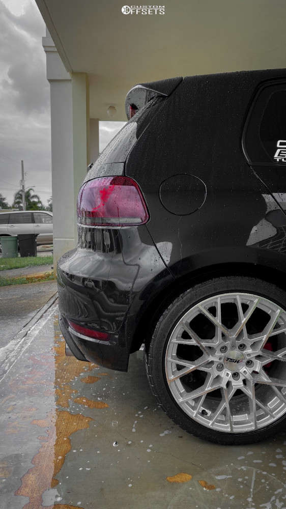 2012 Volkswagen GTI with 18x8.5 42 TSW Sebring and 225/40R18 Delinte ...