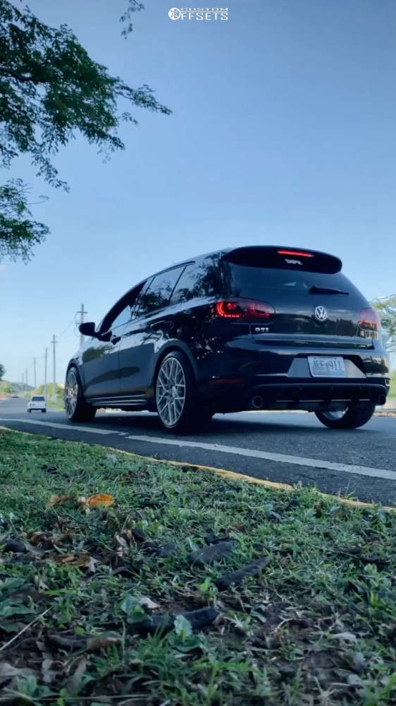 2012 Volkswagen GTI with 18x8.5 42 TSW Sebring and 225/40R18 Delinte ...