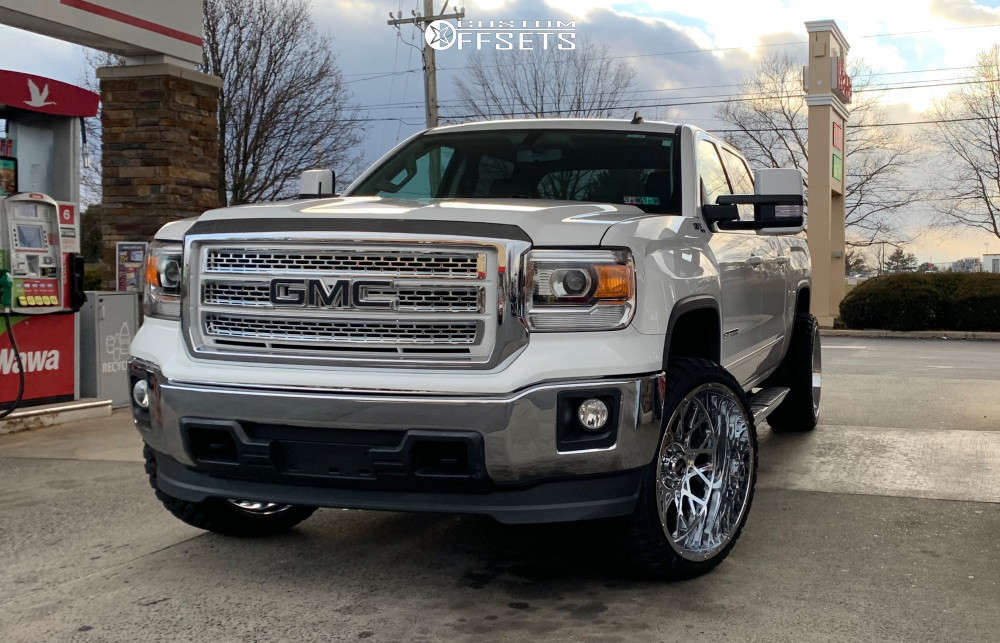 2014 GMC Sierra 1500 with 24x12 -51 Vision Rocker and 33/12.5R24 ...