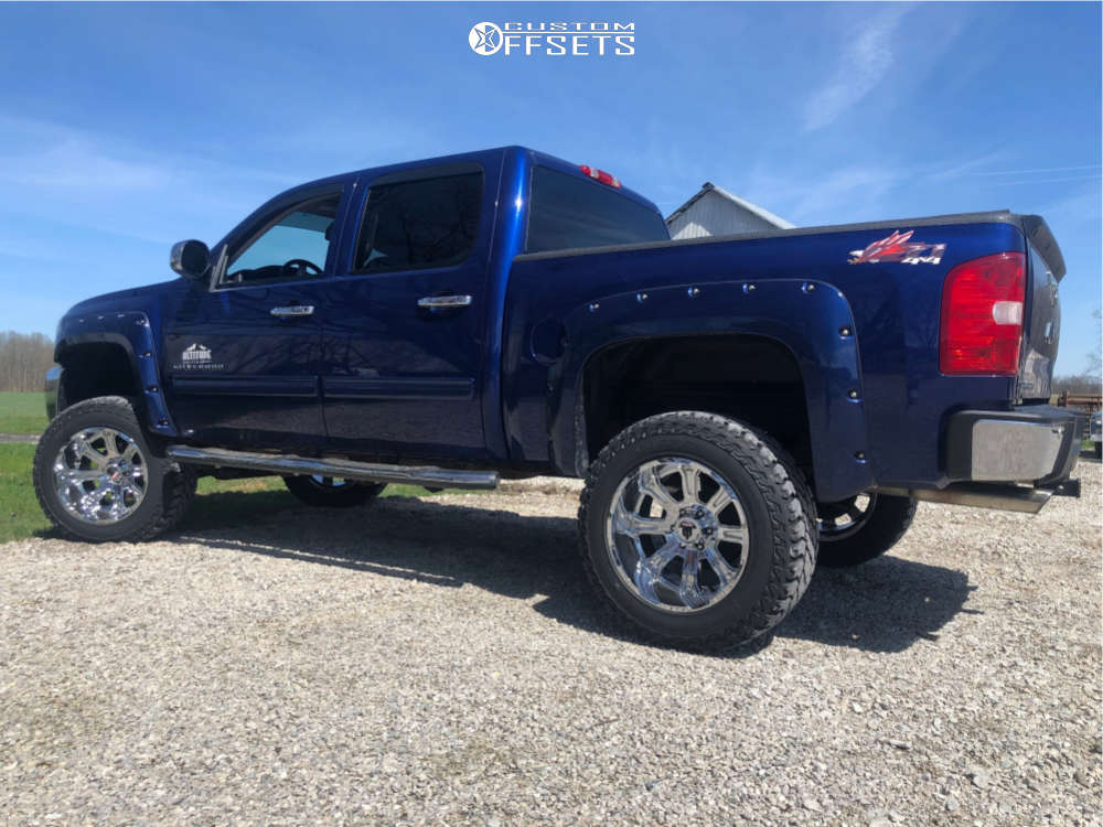2013 Chevrolet Silverado 1500 with 20x12 -44 American Truxx Bomb and 35 ...
