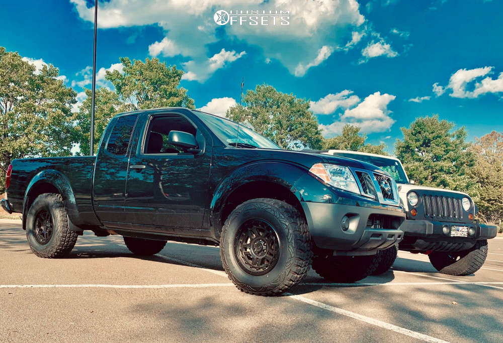 2019 Nissan Frontier with 18x8.5 0 XD Xd140 and 295/65R18 Pro Comp ...