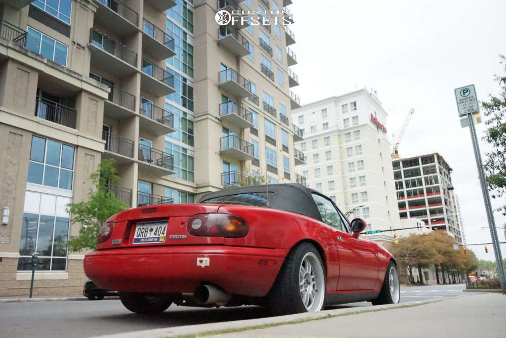 1994 Mazda MX-5 Miata with 15x8 25 Konig Wideopen and 205/50R15 Dunlop ...