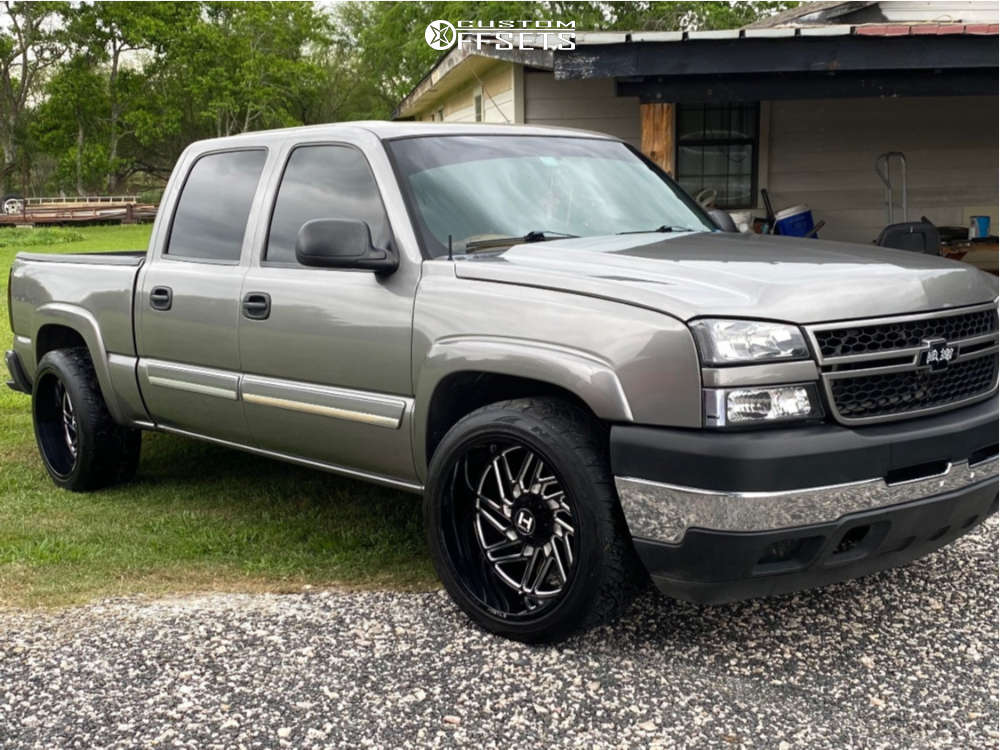 2006 Chevrolet Silverado 1500 with 22x12 -44 Hostile Jigsaw and 305 ...