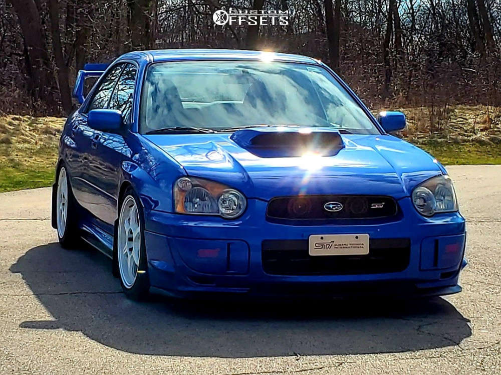 2004 Subaru WRX STI with 18x8.5 40 Buddy Club P1 and 235/40R18 Hankook ...