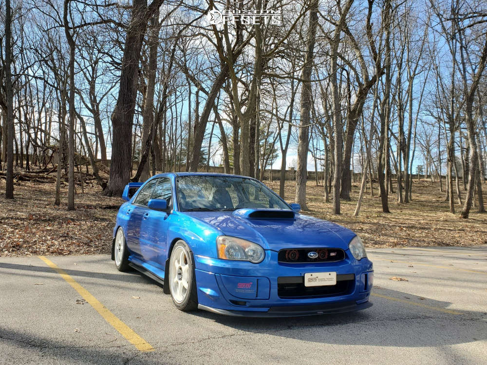 2004 Subaru WRX STI with 18x8.5 40 Buddy Club P1 and 235/40R18 Hankook ...