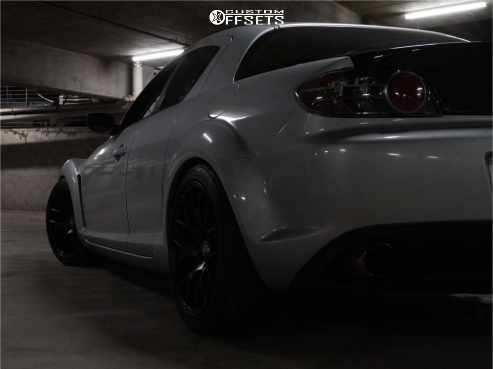 Wheel Offset 2004 Mazda RX-8 Nearly Flush Coilovers | Custom Offsets