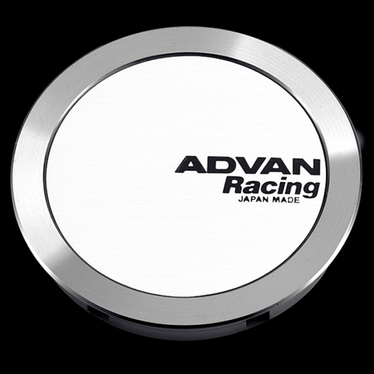 Advan Racing Center Cap - 73mm - Full Flat White | Custom Offsets