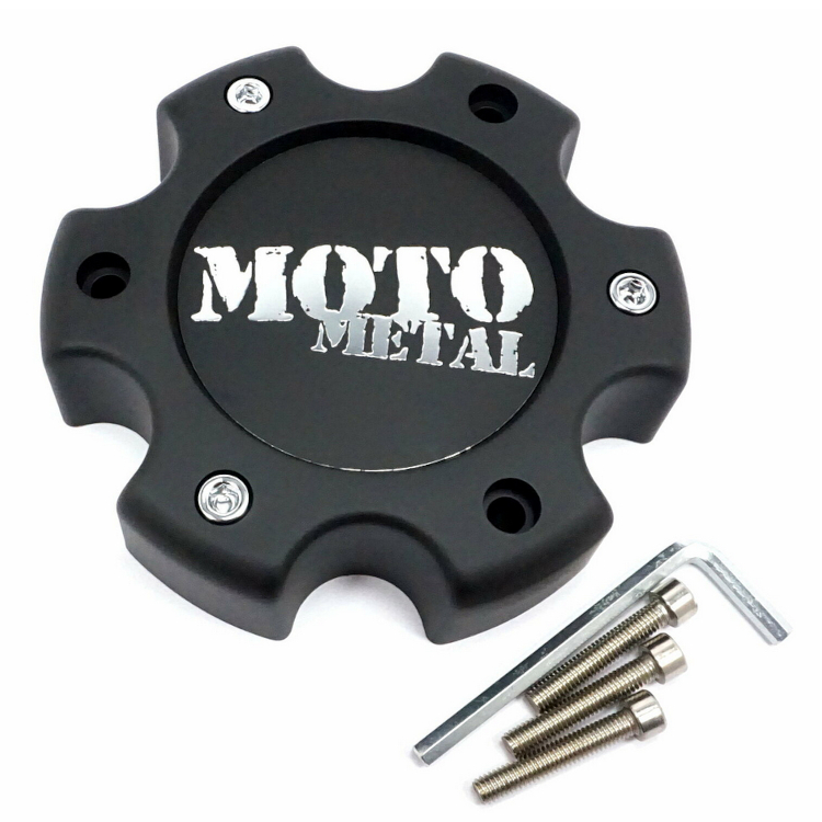 Moto Metal Cap Matte Black 6x135 - New Logo | Fitment Industries