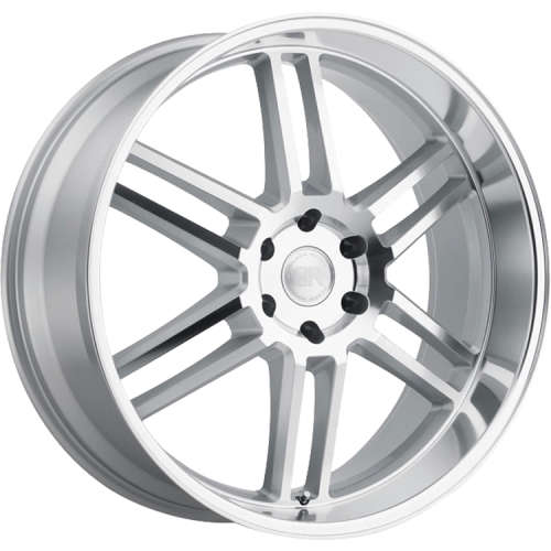 Black Rhino Katavi Silver with Mirror Machined Cut Spoke Faces and Lip ...