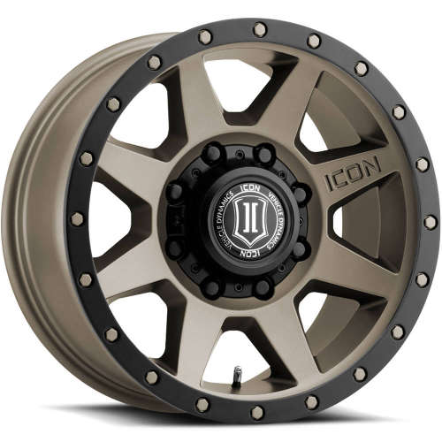 Icon Alloys Rebound HD Bronze with a Black Simulated Beadlock 18x9 +6mm ...
