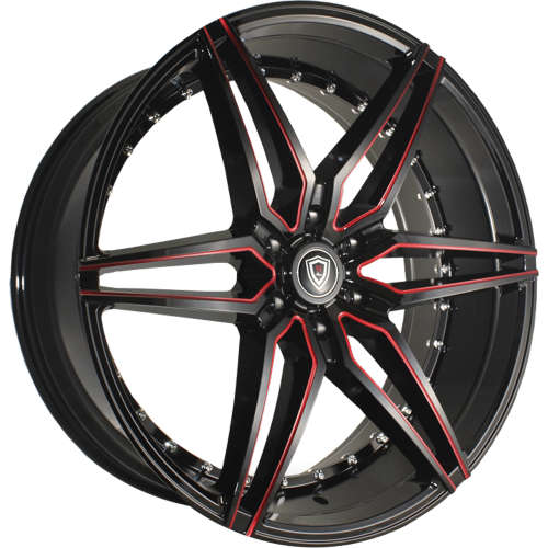 Marquee Luxury M3259B 22x9.5 25 Black Red | 3259B2295613925BRM | Custom ...