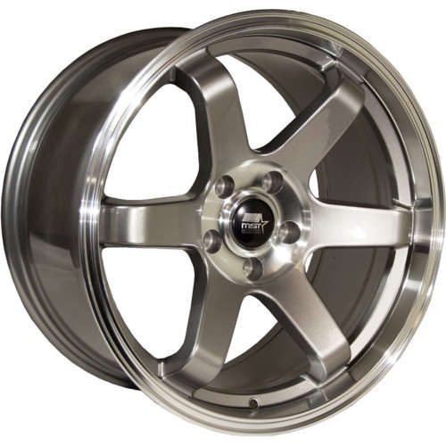 MST MT01 Gunmetal Gray with a Machined Lip 18x9.5 +35mm with Yokohama S ...