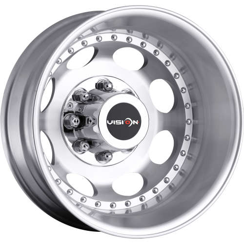 Vision Hauler Dually Machined 17x6.5 -144mm with BFGoodrich All Terrain ...